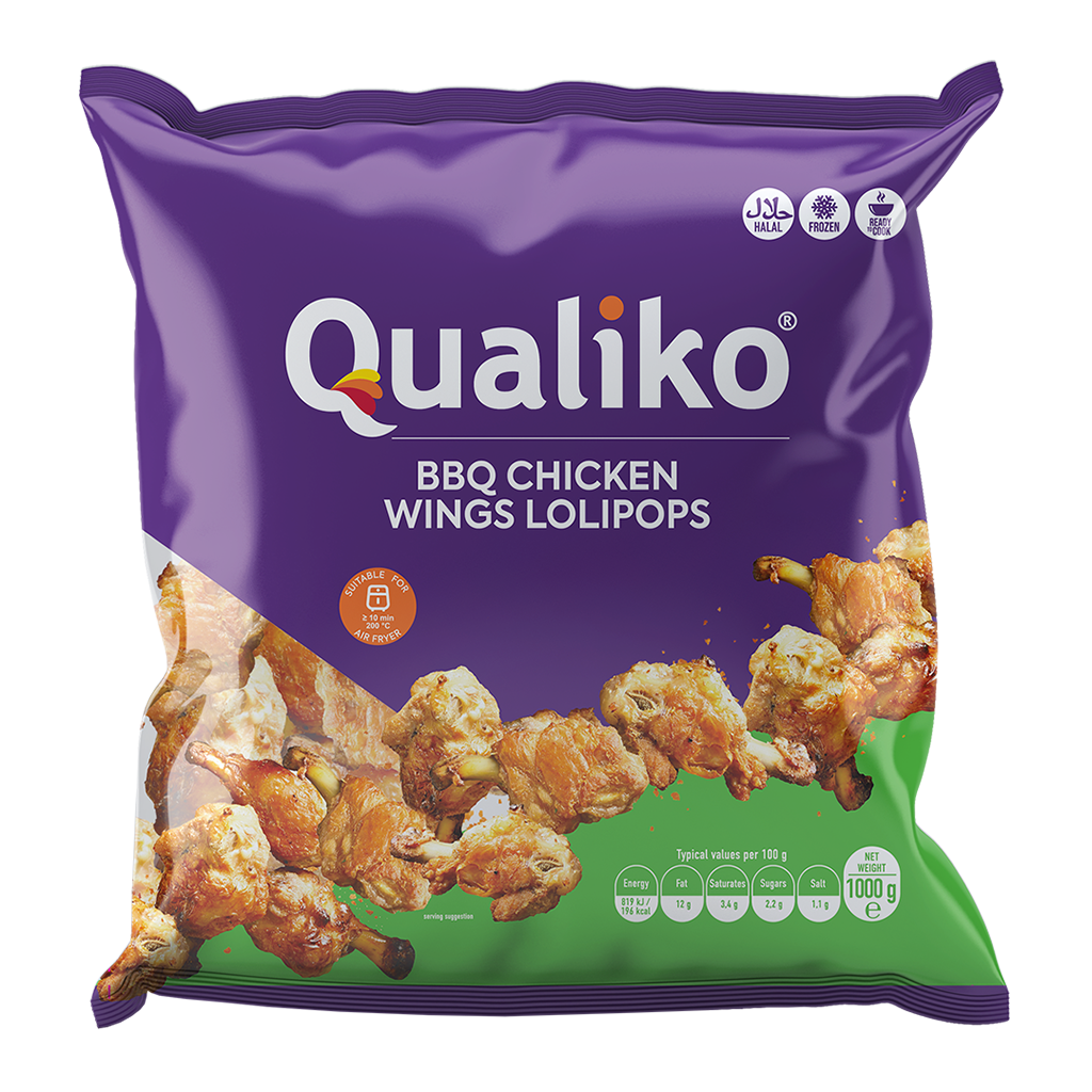 BBQ Lollipop Wings - Qualiko. Frozen chicken meat