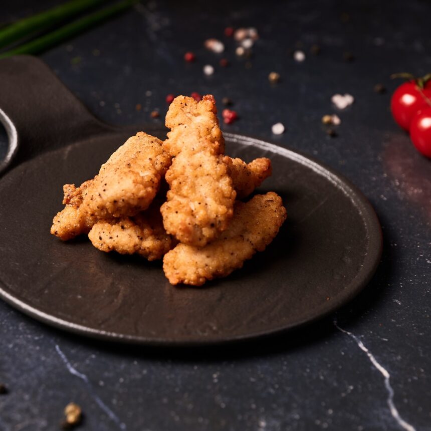 Southern Fried Spicy Chicken Strips - Qualiko. Frozen chicken meat